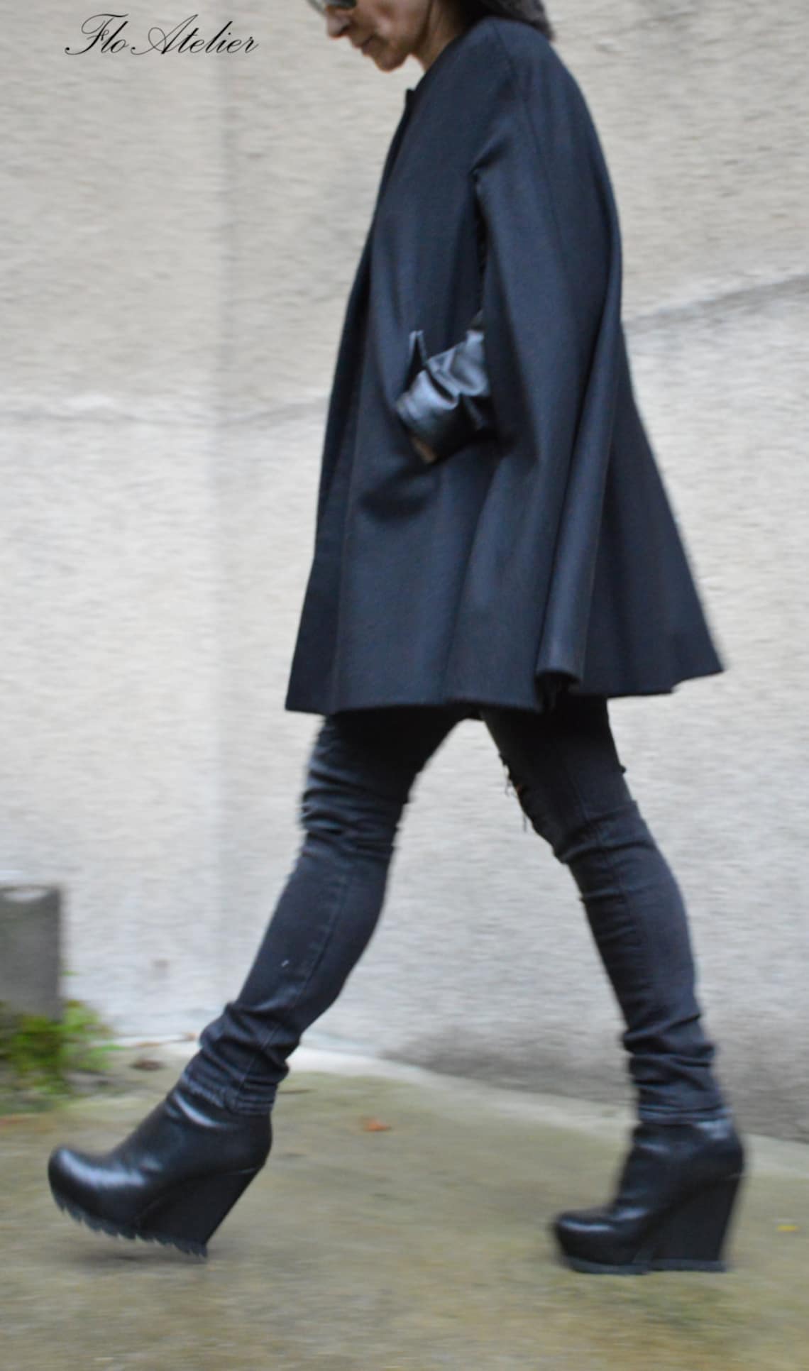 Winter Cloak Coat/jacket for Women/wool Cape/cape Jacket/fashion Cape ...