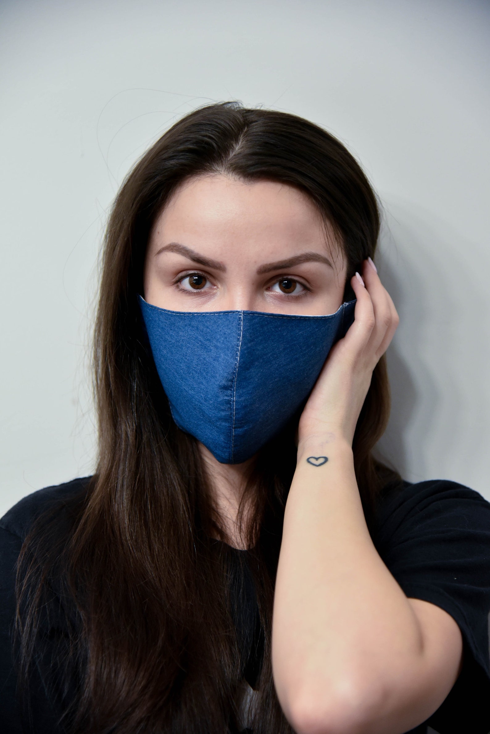 Denim Face Mask With Filter/activity Face Mask/washable - Etsy