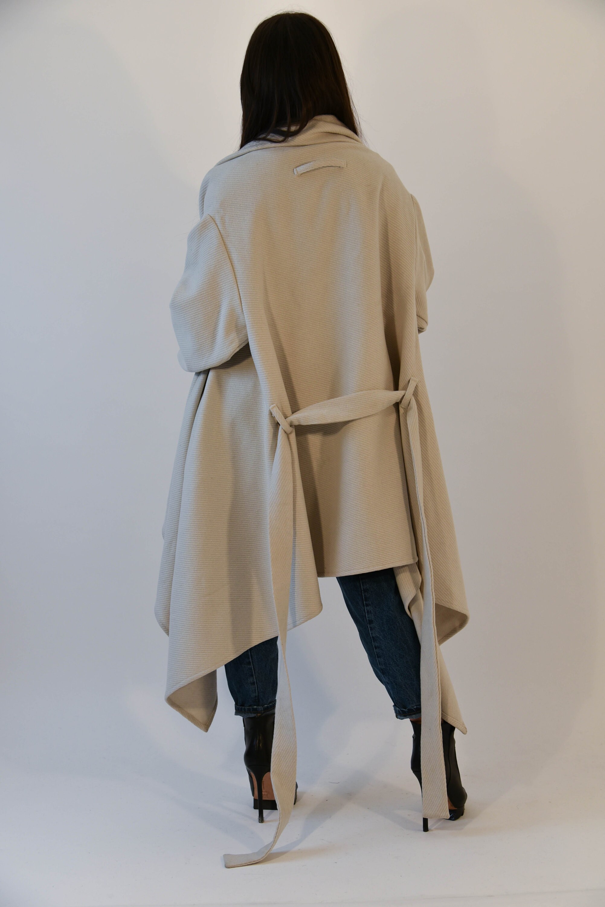 Hooded Long Wool Coat/Cape Coat/Cashmere Wool Coat /Long | Etsy