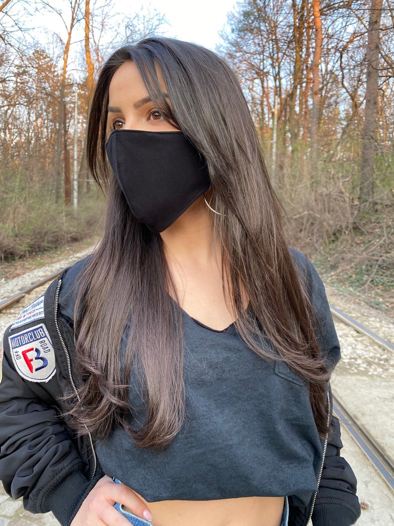 Black Face Mask With Filter/activity Mask/washable - Etsy