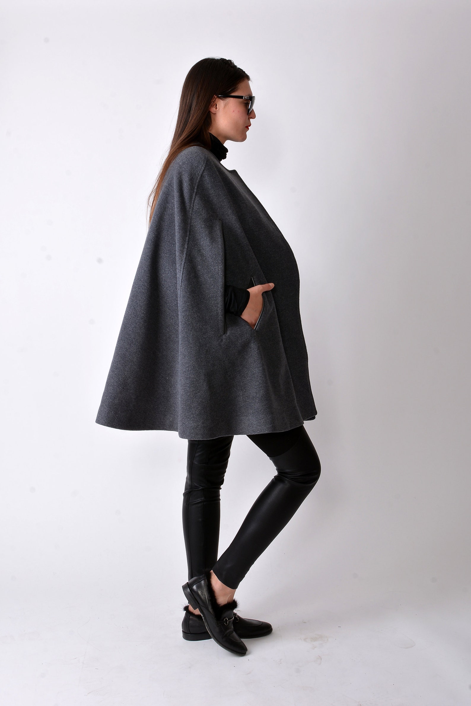 Winter Cape Coat/jacket for Women/wool Cape/cape - Etsy