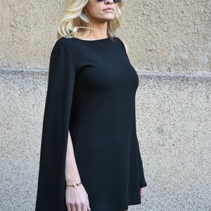 Cape Dress/ One Sleeve Dress/cape Back Dress/oversized Top/extravagant ...