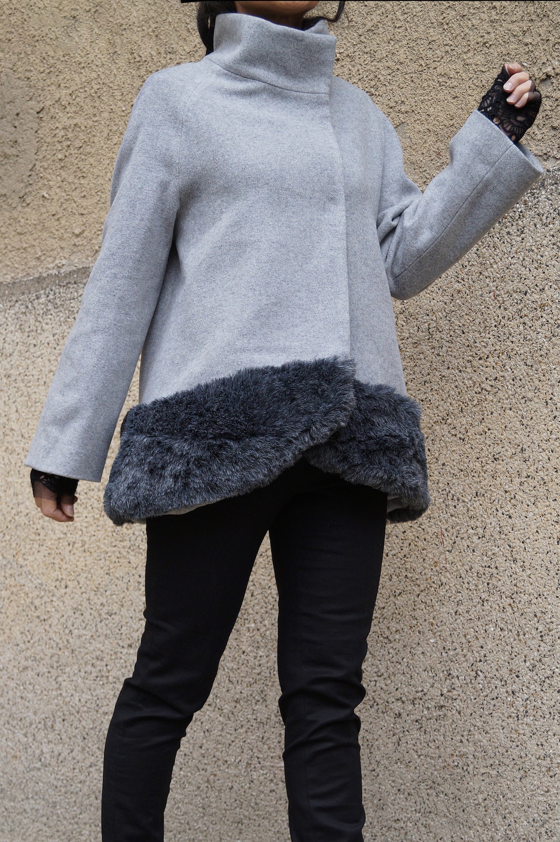 Wool Coat/lined Coat/ Winter Coat/cashmere Wool Coat/long - Etsy