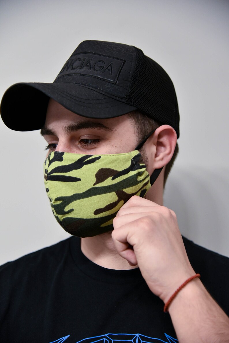 Camouflage Mask With Filter/activity Face Mask/washable - Etsy