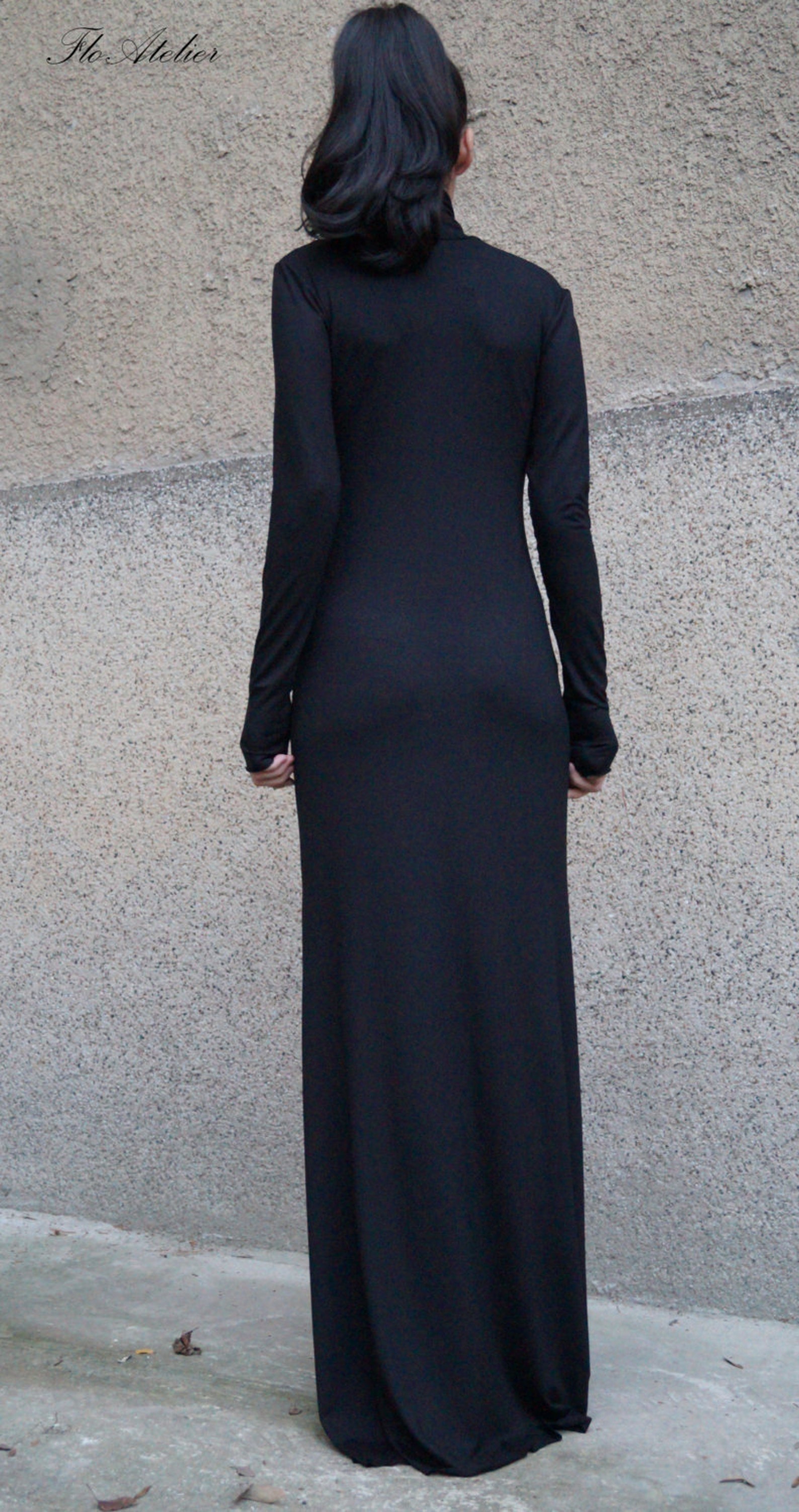 XXL Dress/Long Dress/Extra Long Sleeves/Maxi Dress/Evening | Etsy