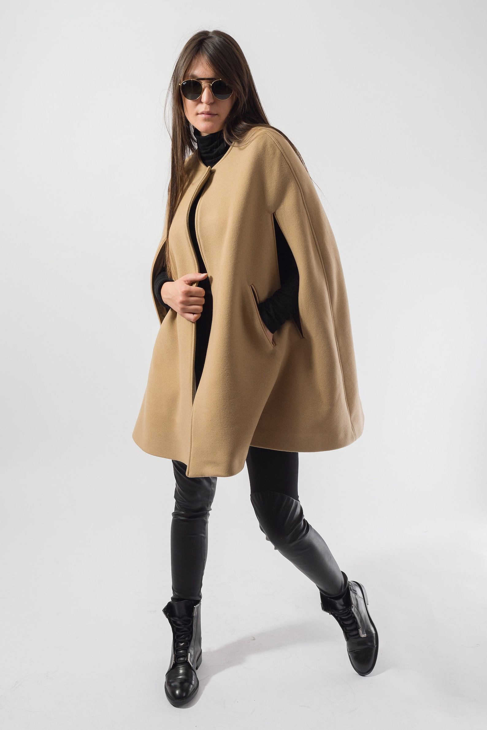 Winter Cape Coat/jacket for Women/wool Cape/cape Jacket/fashion Cape ...