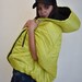 Yellow Quilted Jacket/windproof Jacket/yellow Warm Jacket/double Sided ...