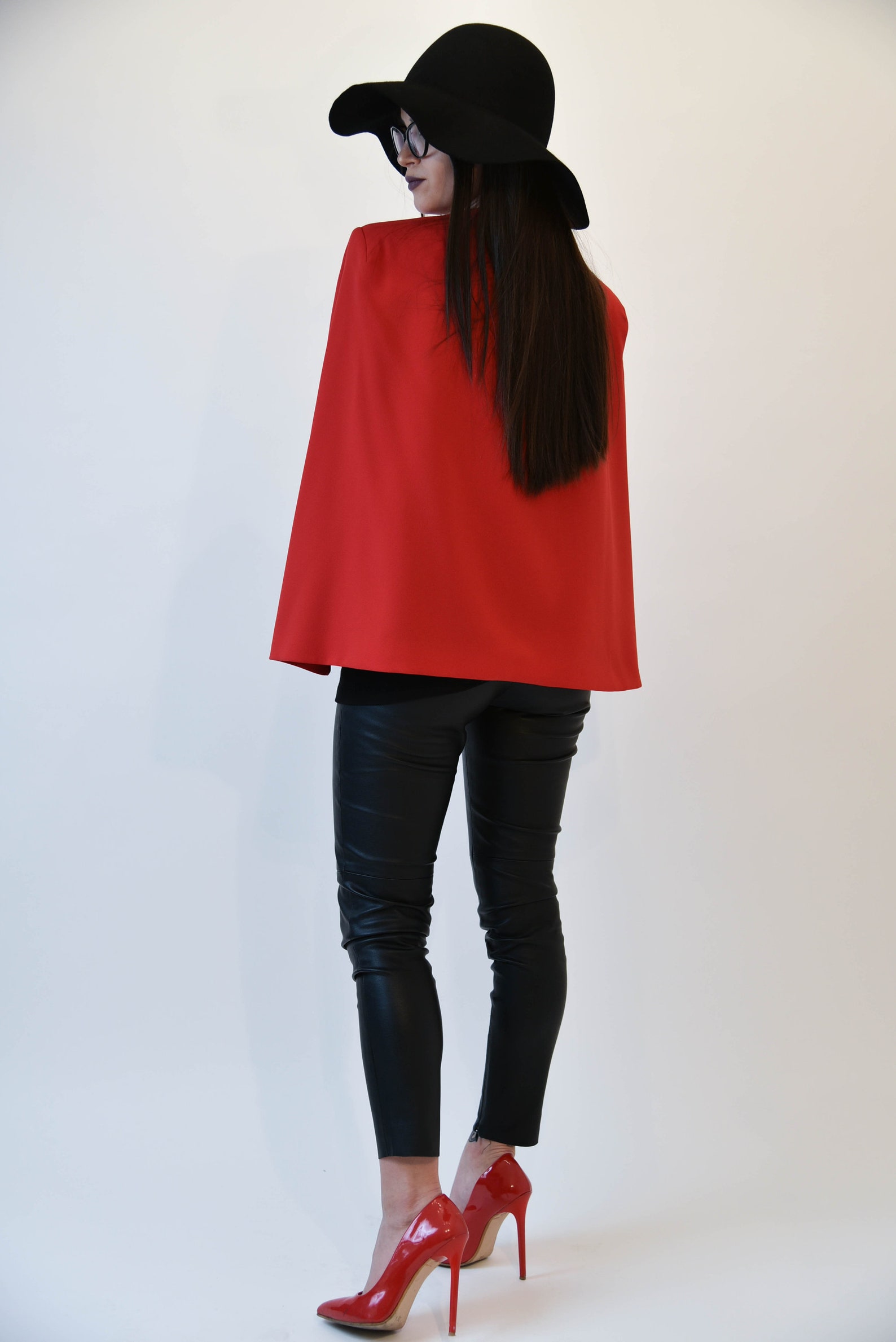 Red Cape Coat/jacket for Women/handmade Cape/cape - Etsy