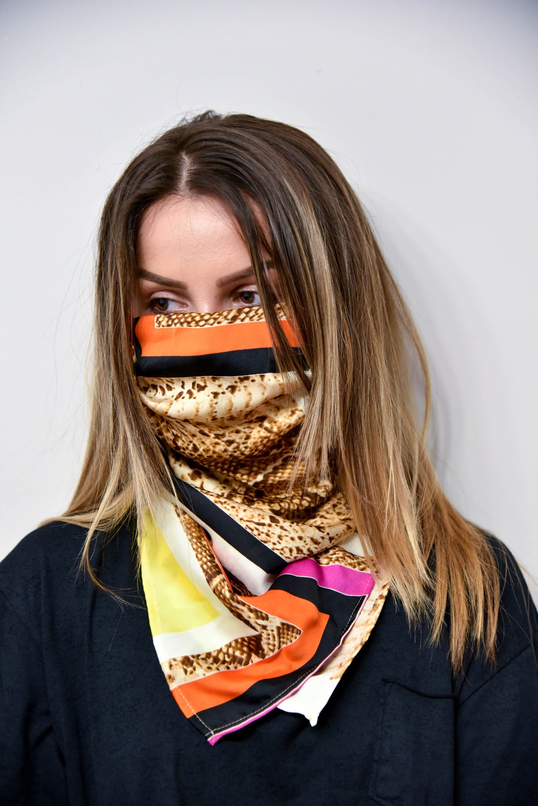 Long Face Mask /activity Accessory/washable Mask/reusable Washable Mask ...