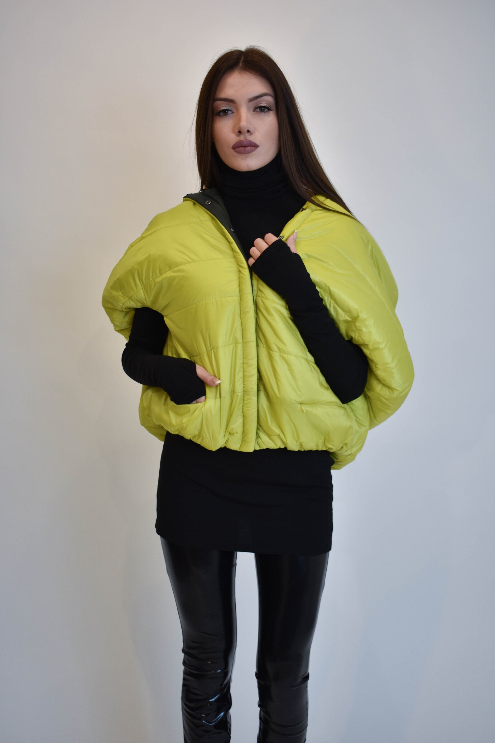 Yellow Quilted Jacket/windproof Jacket/yellow Warm | Etsy