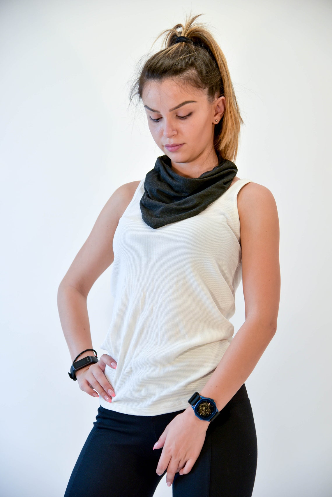 Gray Long Face Mask/activity Accessory/washable Mask/reusable | Etsy