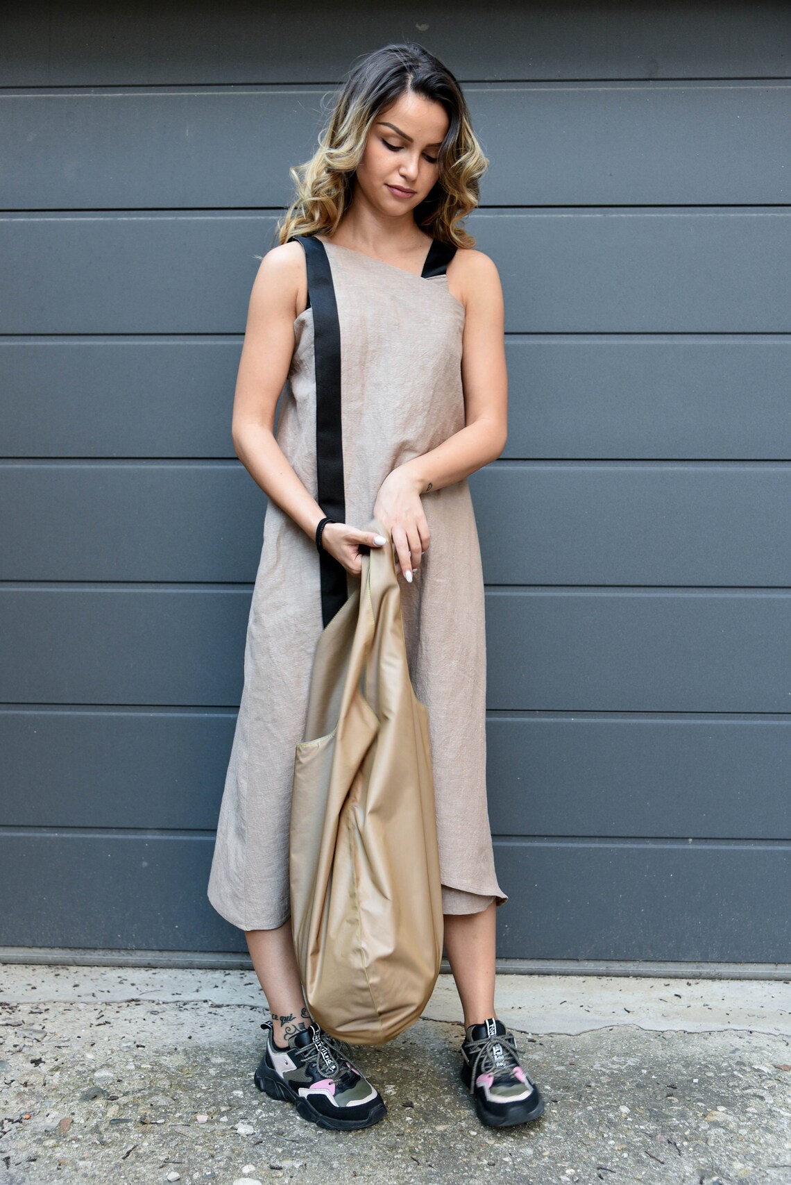 Beige Handbag/beige Handmade Double Sided Bag/large Waterproof - Etsy