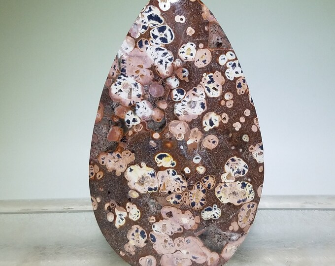 Wildflowers Rhyolite Cabochon, Poppy Jasper Yellow Purple Pink Cab ...