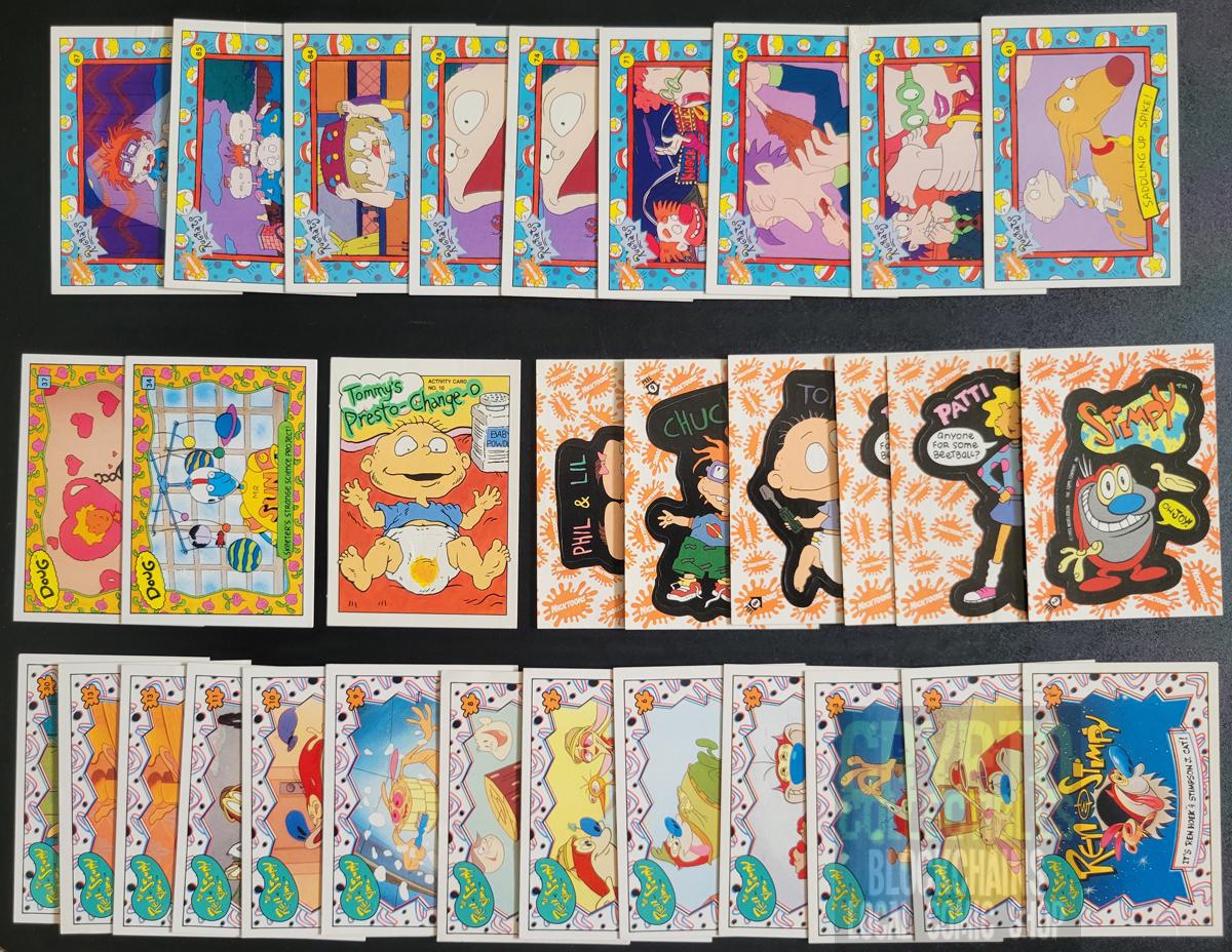 Nickelodeon Nicktoons 31 Card Lot, Includes Stickers and Activity Card ...