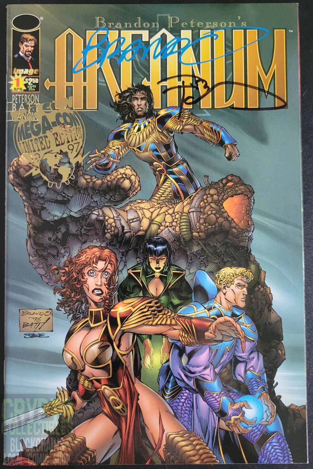 Arcanum 8 Issue Complete Set All Signed by Brandon Peterson, First Issue Signed by Tim Townsend ...