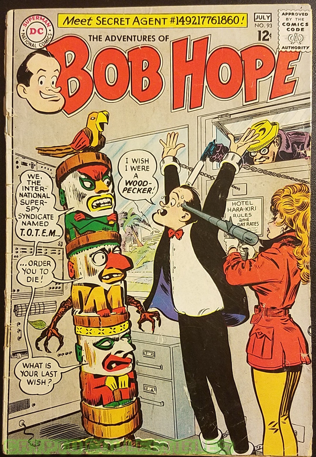 Adventures of Bob Hope #93 (1965) Comic Book - Etsy