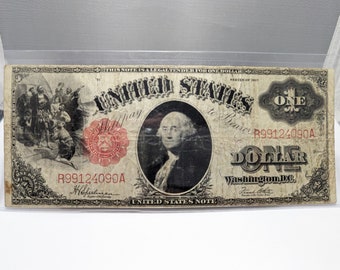 1917 One Dollar Note. Beautiful Bill. Horse Blanket. FREE SHIPPING - Etsy