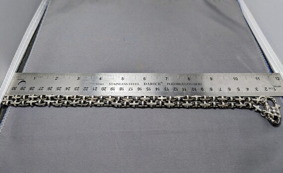 Vintage Mexican Custom Link Sterling Silver Chain - Gem