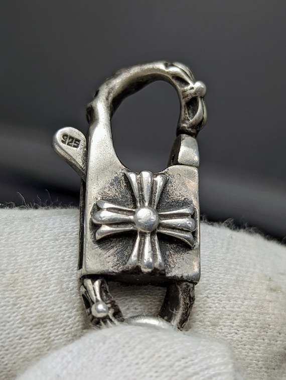 Vintage Mexican Custom Link Sterling Silver Chain - Gem