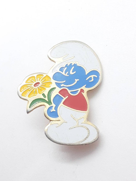 Vintage 1980's Smurf Pin | Etsy