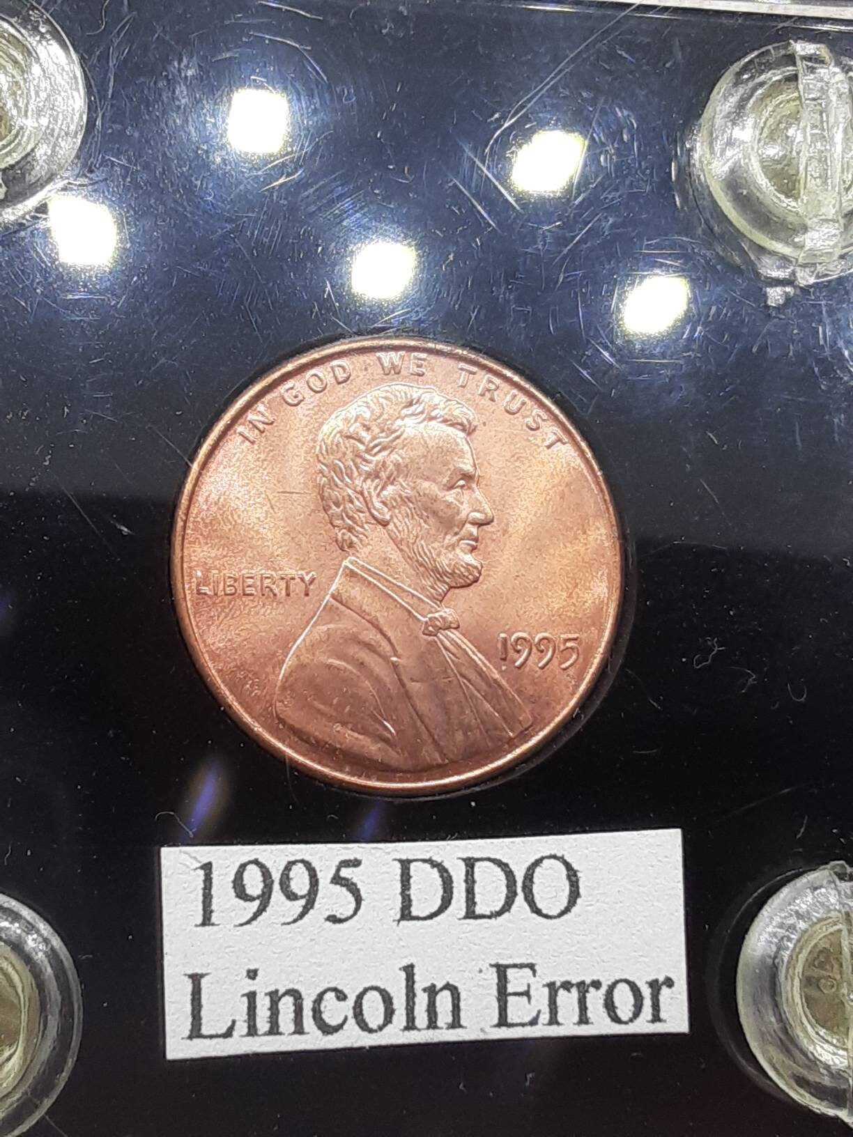 1995 DDO Lincoln Cent Error Coin - Etsy