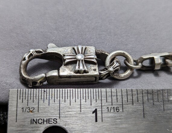 Vintage Mexican Custom Link Sterling Silver Chain - Gem