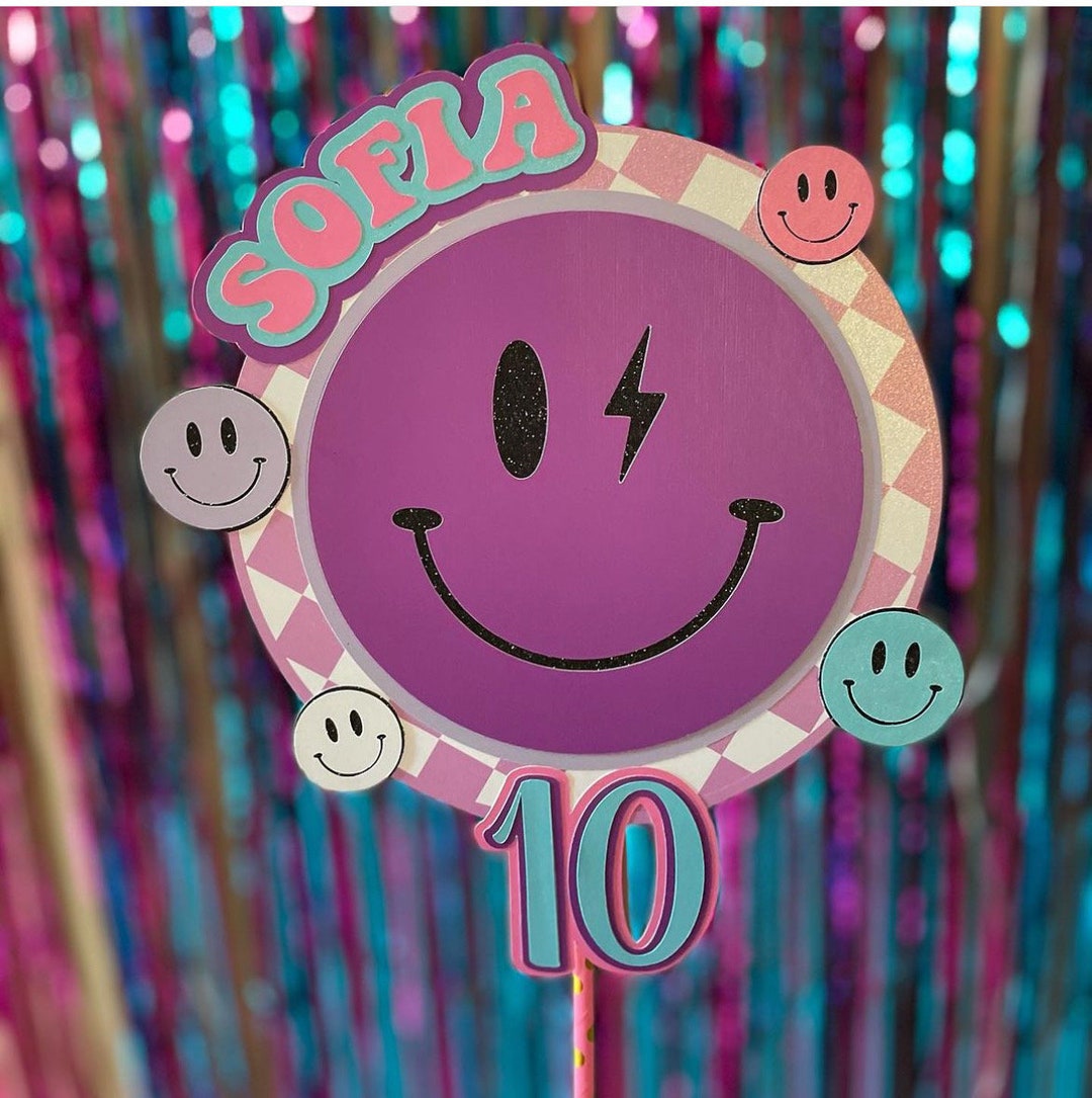 Preppy Cake Topper - Etsy