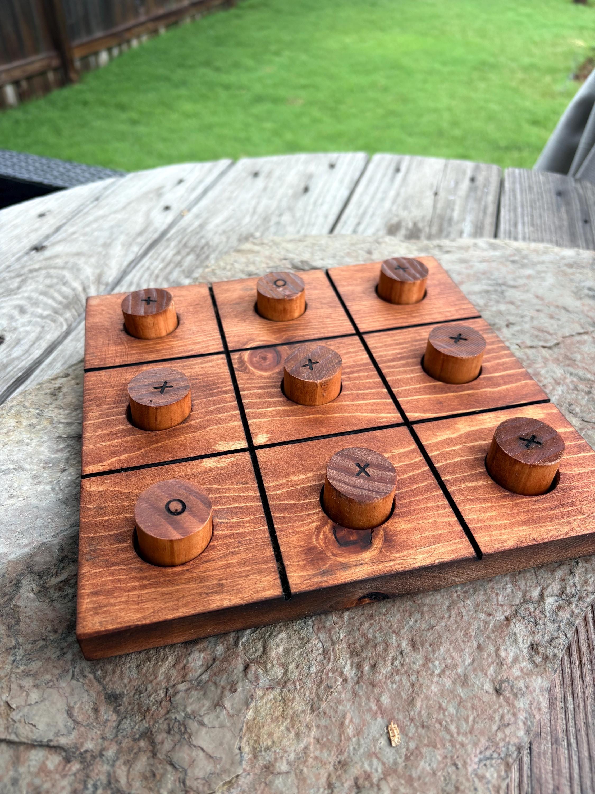 Wooden Tic Tac Toe Board - Etsy