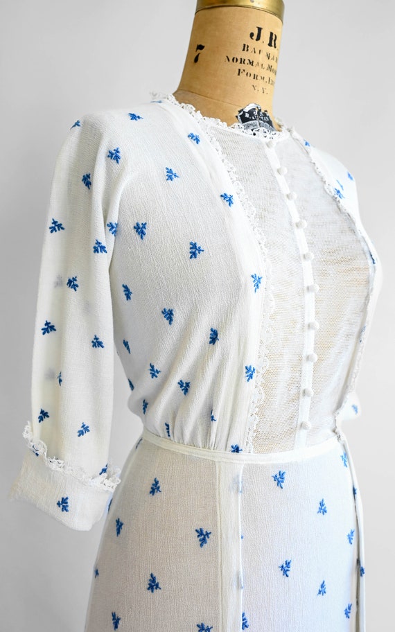 1910s Cornflower Lawn Dress - Gem
