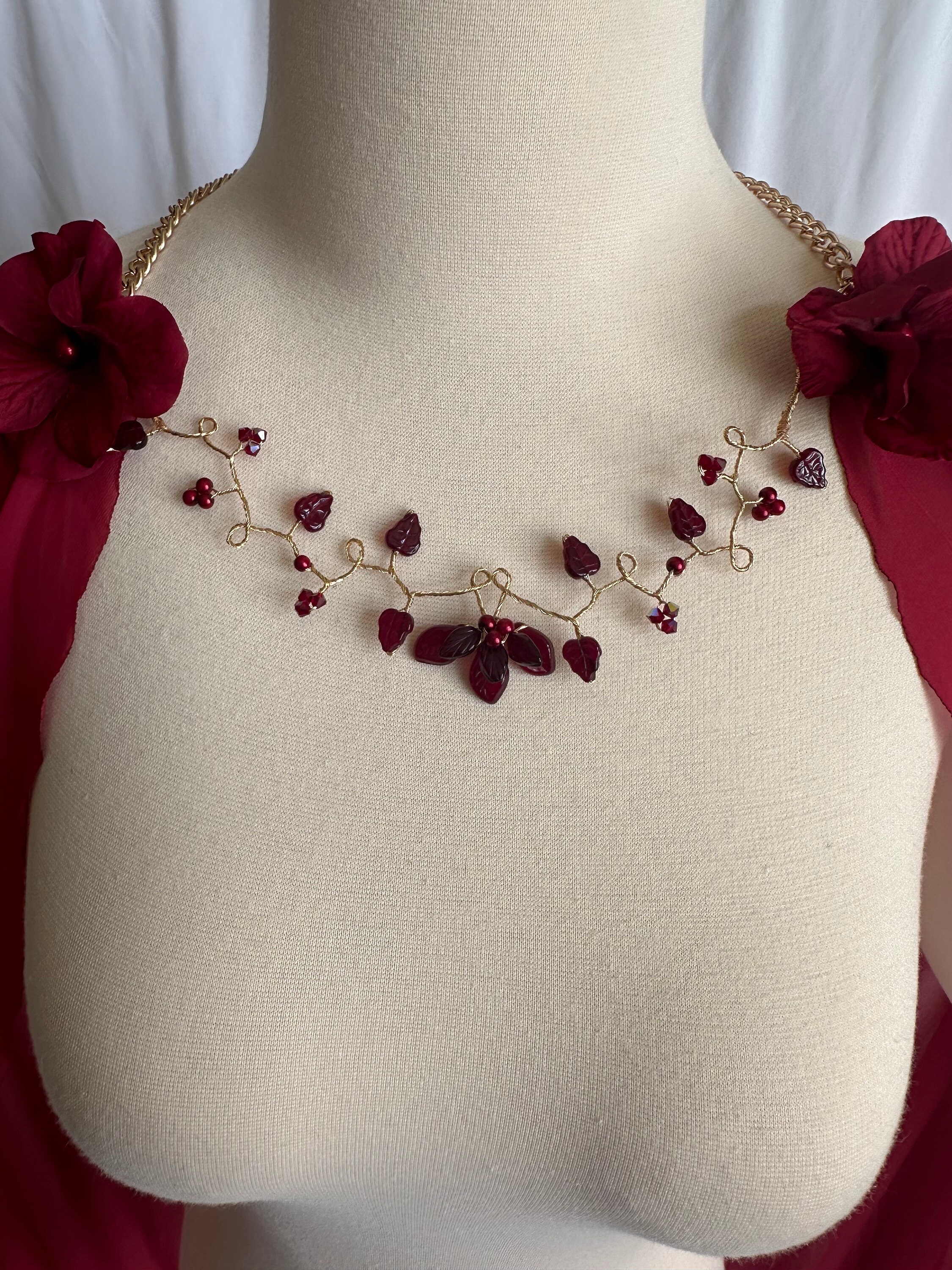 Burgundy Elven Cape 2 Panels - Etsy