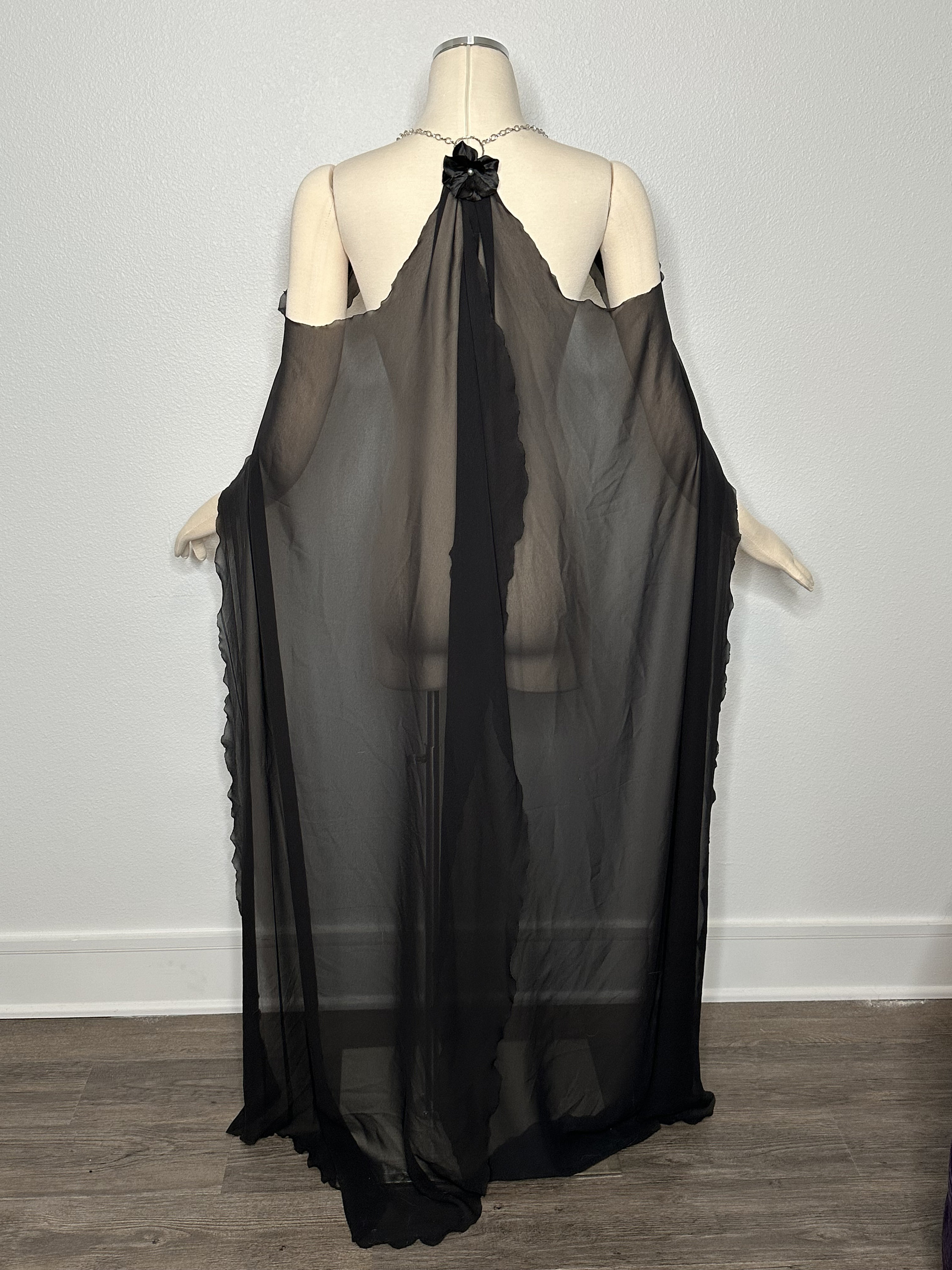 Black-black Elven Cape 2 Panels - Etsy