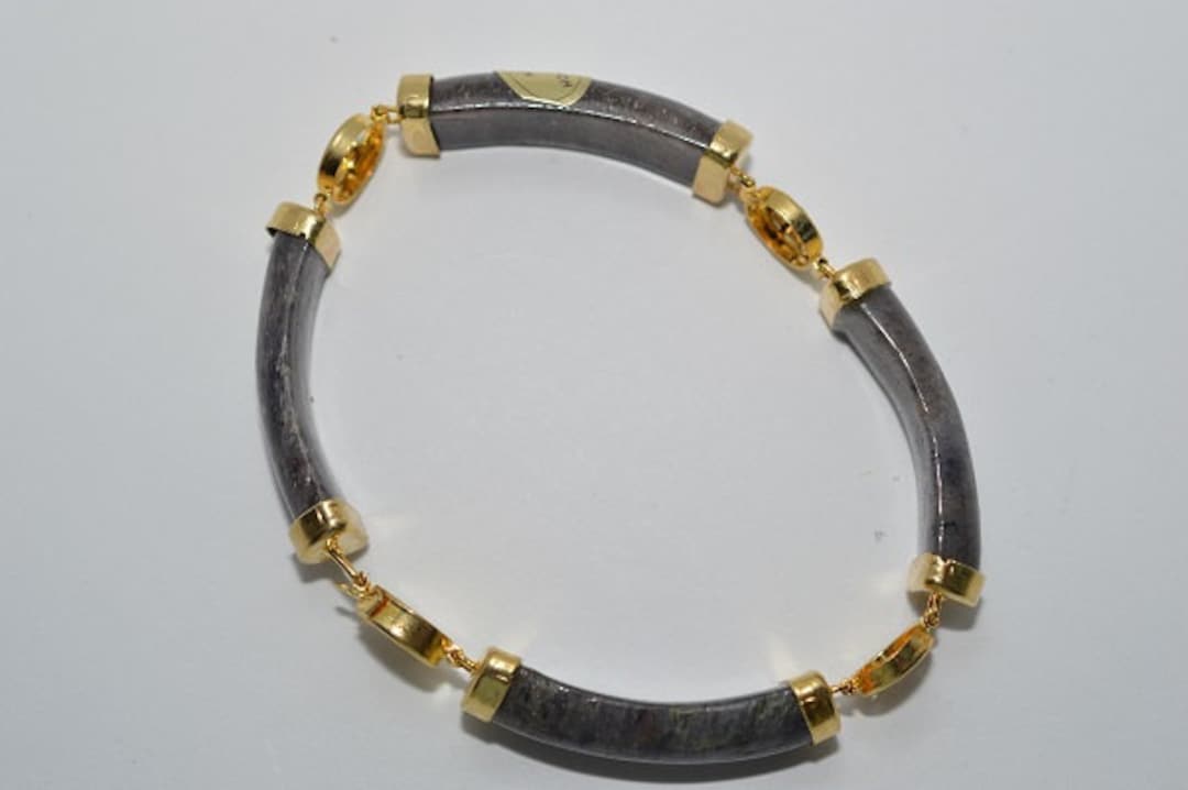 Chinese Longevity Domed Grey Labradorite Stone* Bracelet (1025011) FREE ...