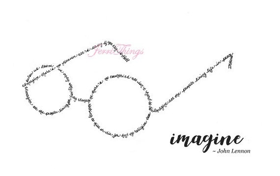 Imagine Handwritten Lyrics