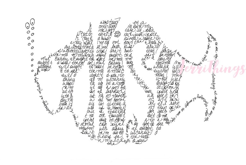 Phish character Zero Handwritten Lyric Fish - Etsy