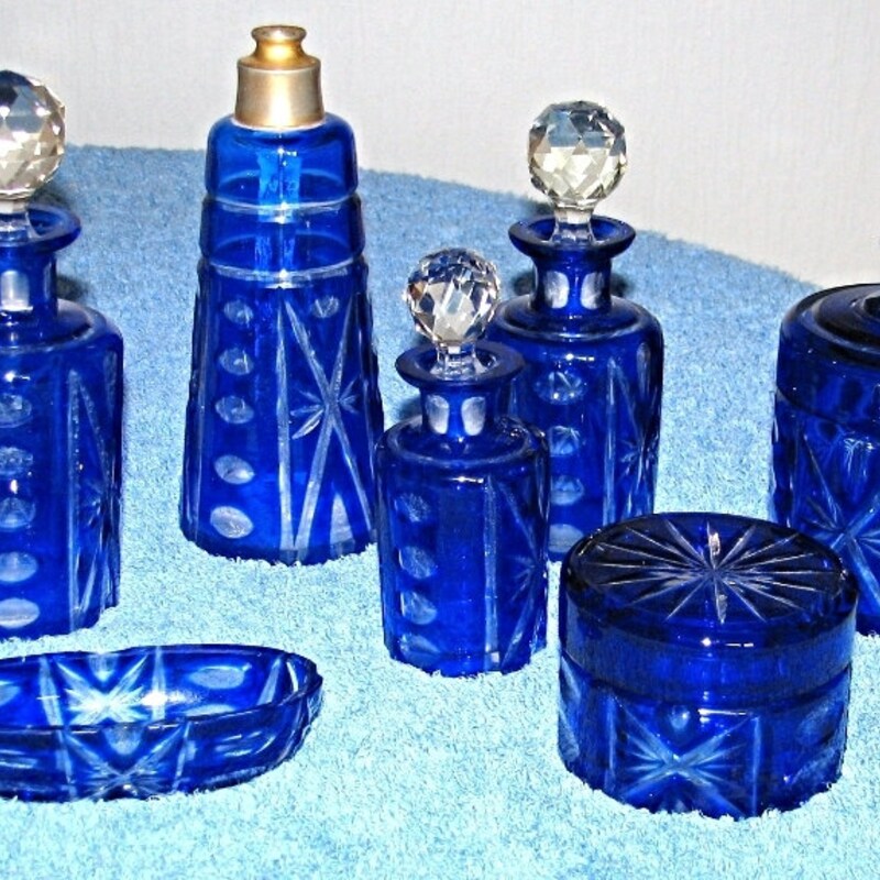 Glass Dresser Set - Etsy