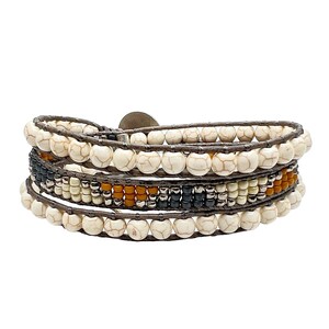 Native Americans Style Jewelry Turquoise Wrap Bracelet for Men and Women Handmade Beaded Boho ...