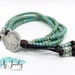 Native American Style Turquoise Seed Bead Leather Wrap Bracelet, Beaded ...