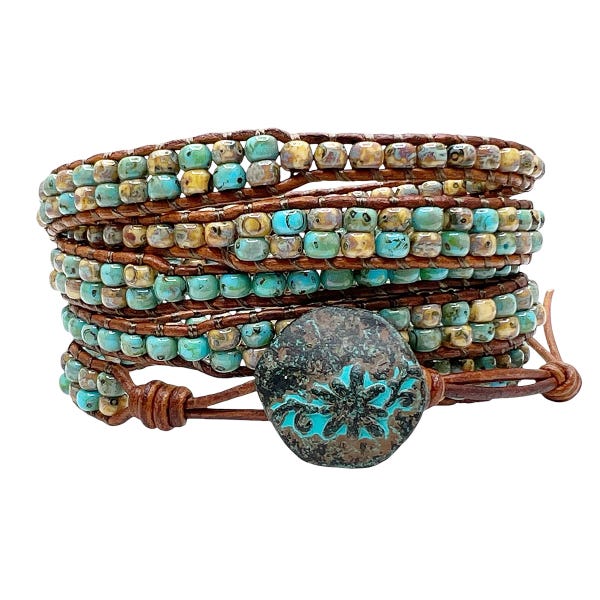 Beaded Wrap Bracelet - Etsy