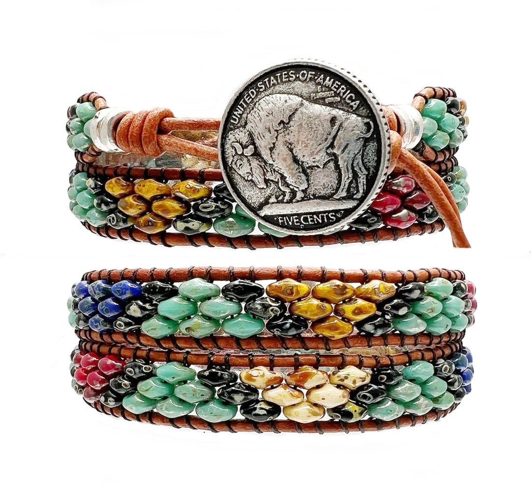 Boho Wrap Bracelets for Men/ Superduo Bracelet/ Boho Jewelry for Women ...