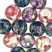 Set of 8 Japanese Paper Glass Magnet Earth Magnets in Fun Colors ...