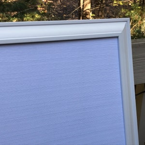 Textured Pure White Fabric Simple White Framed CORKBOARD or MAGNETIC ...