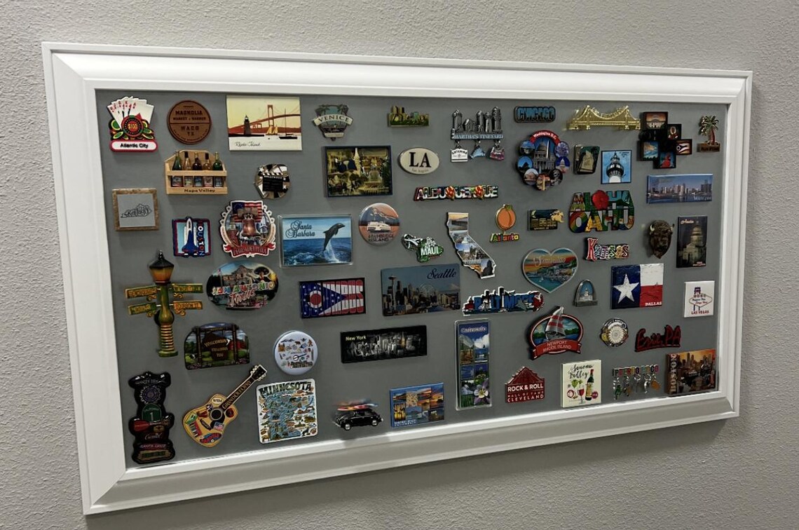 XL Travel Magnet Bulletin Board! - Modern Industrial Chic MAGNETIC ...