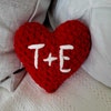 Crochet Heart Plushie | Valentine's Day Gift, Soft Polyester Yarn - Etsy