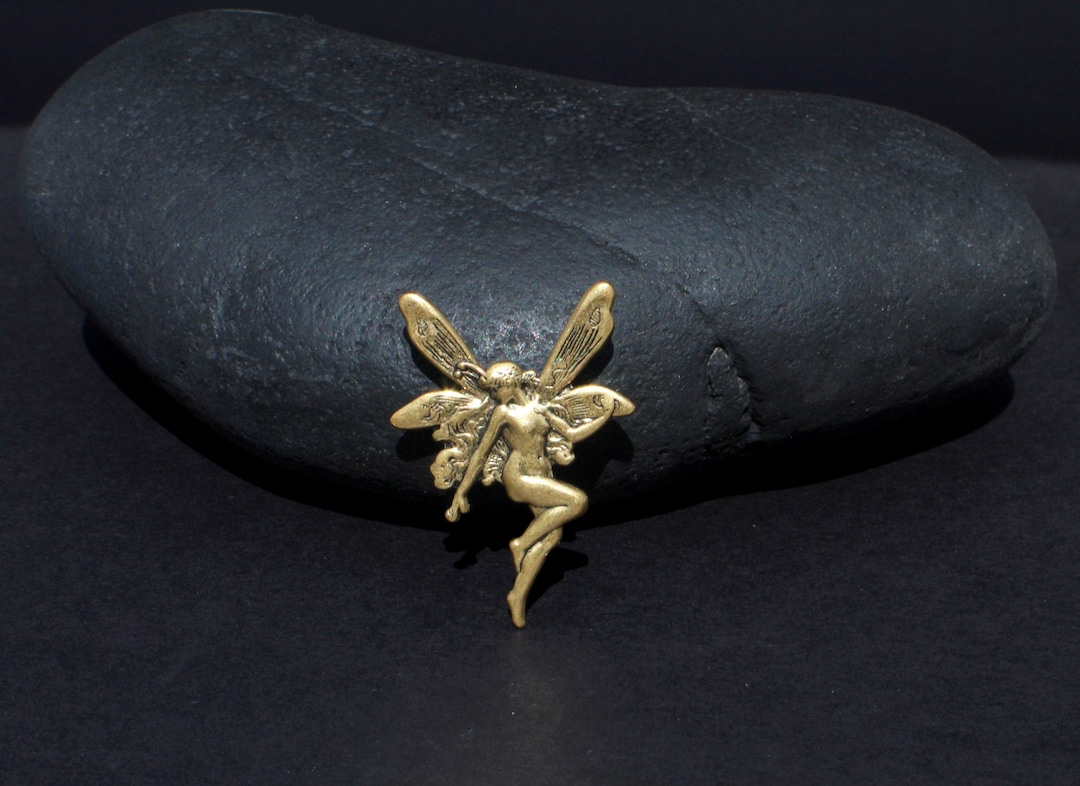 Mid Century Fairy Brooch: Fantasy Pin Winged Fairy in - Etsy