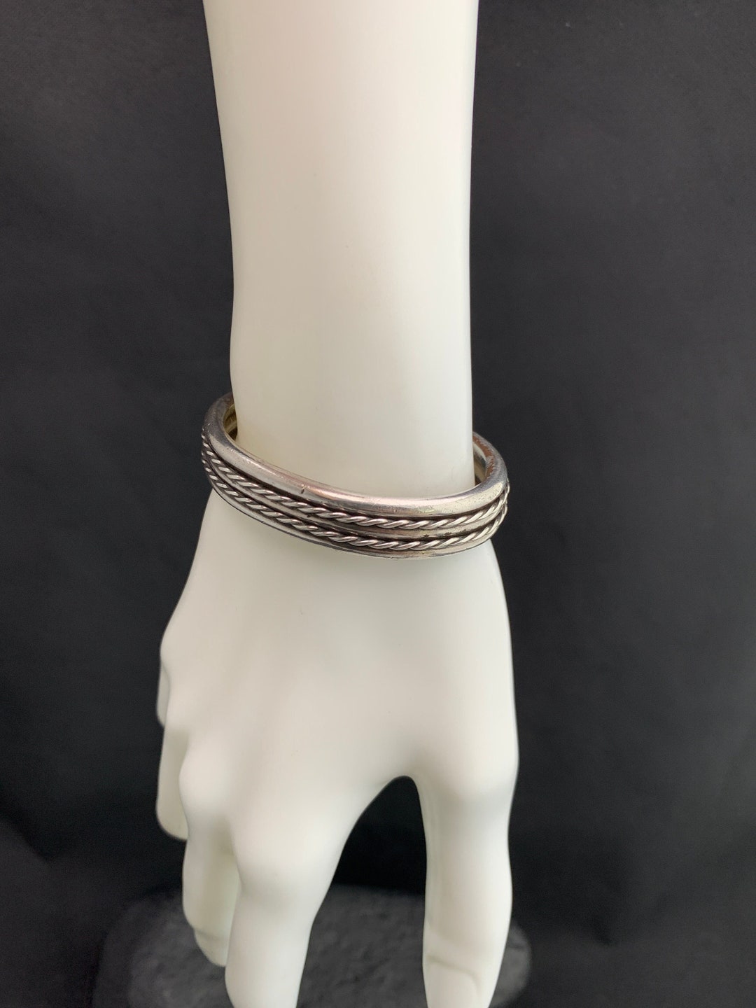 Native American,cuff: Handmade, Solid Silver Cuff Bracelet With Sterling Silver Ropes and ...