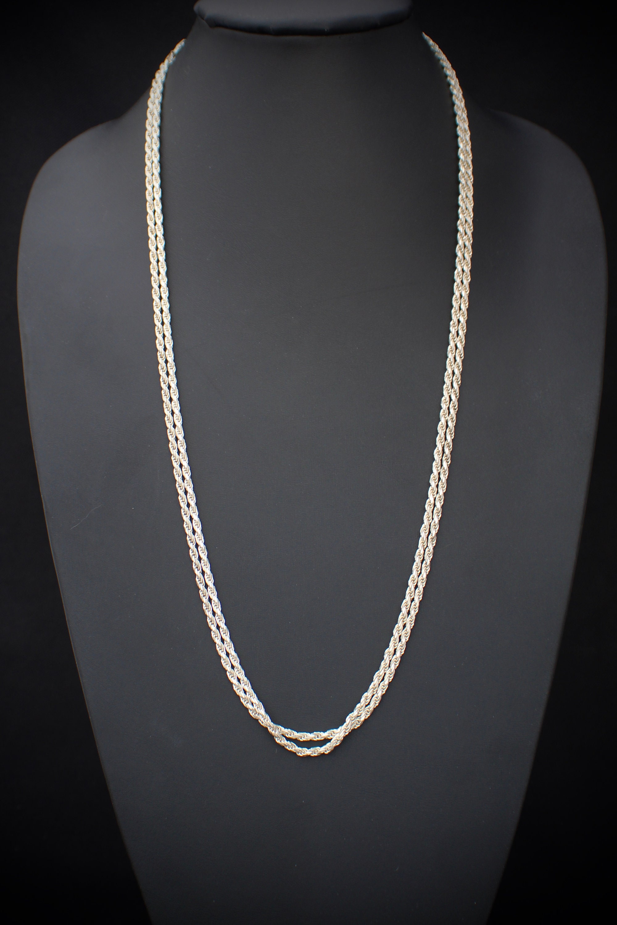 Sixty Inch 60 sterling silver rope chain that was made in | Etsy