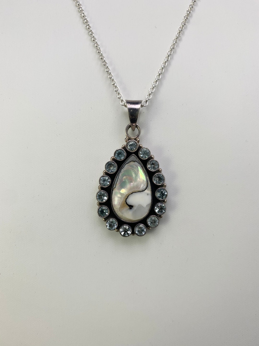 Teardrop Silver Pendant: Large Tear Drop Pendant, of Sterling Silver ...