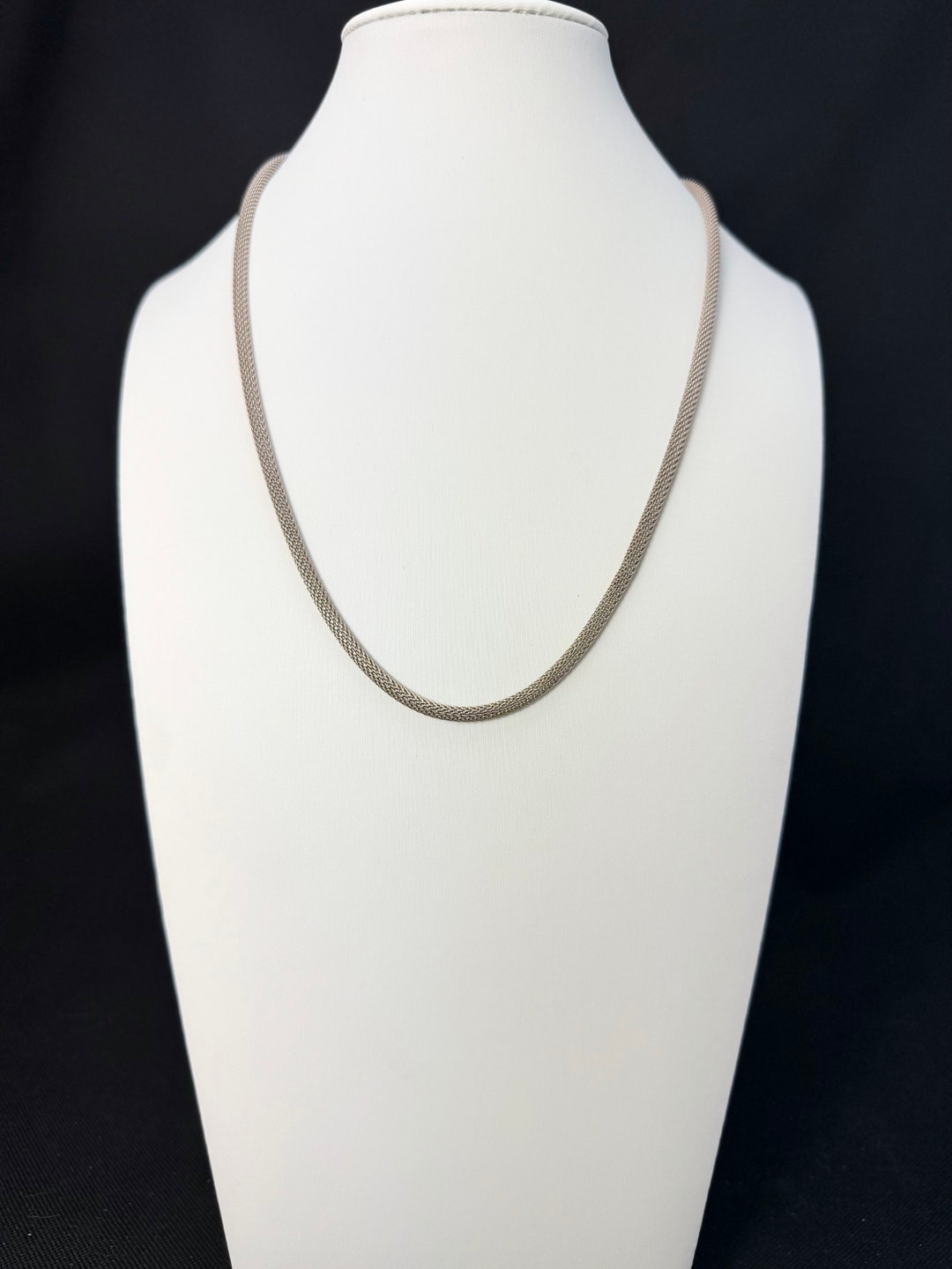 5mm Sterling Silver Round Mesh Chain Necklace: Contemporary, Minimalist ...