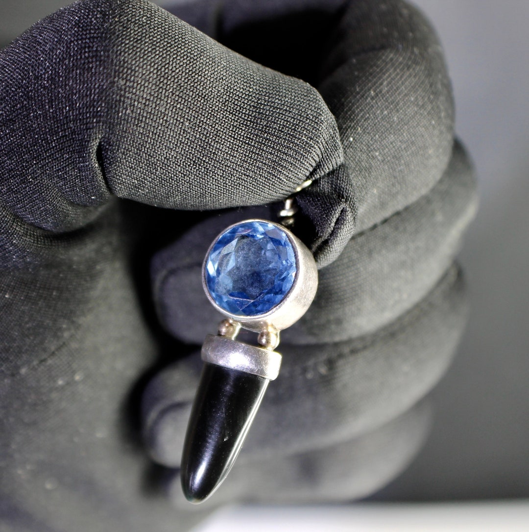 Goth Dagger Pendant: Claw, Finger Nail Shape, Set in Sterling Silver ...