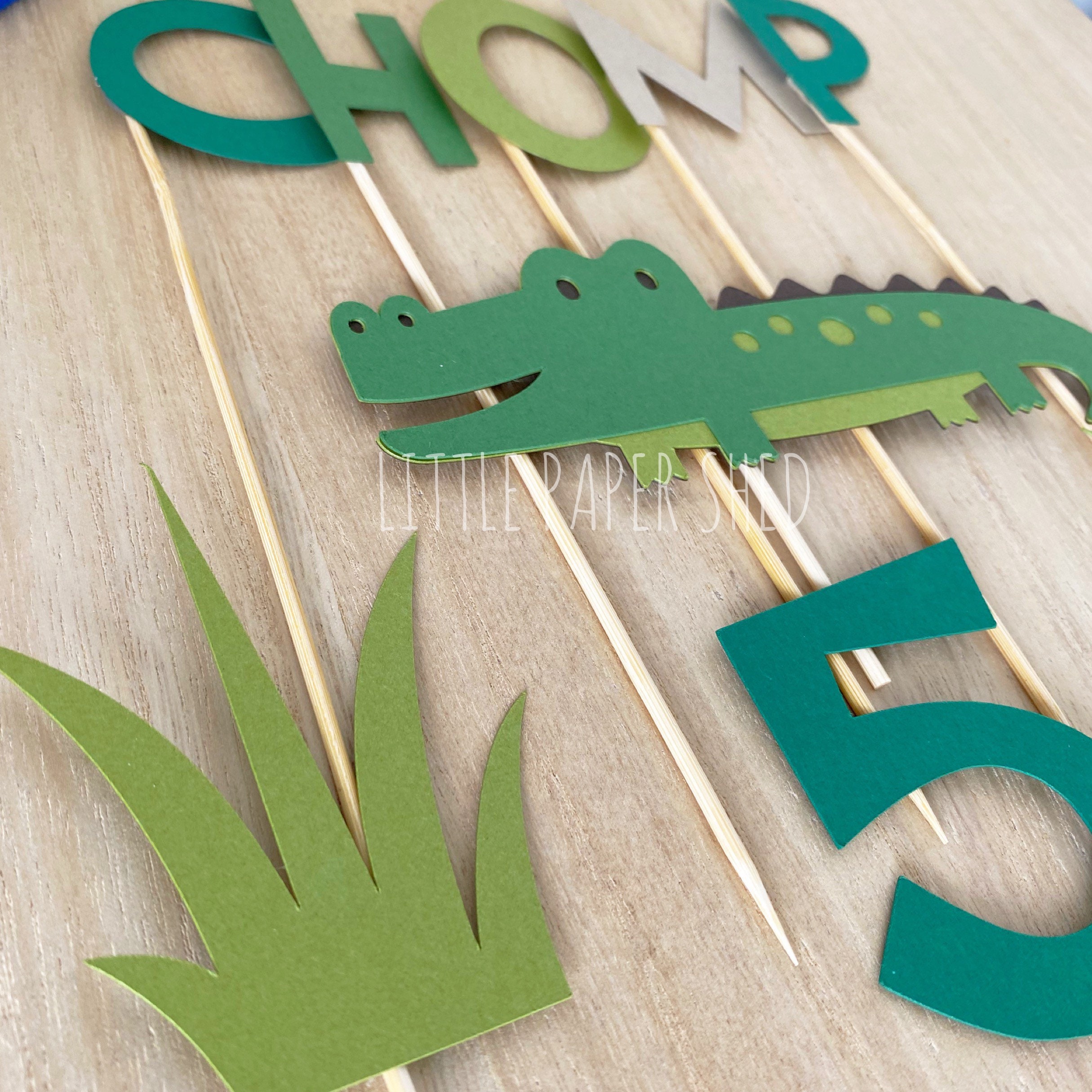 Crocodile Cake Topper Set Croc Cake Topper Alligator Party - Etsy Australia